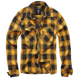 Brandit Check Shirt Flanell Hemd black/yellow, Gr&ouml;&szlig;e 4XL