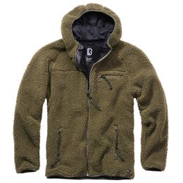 Brandit Teddyfleece Worker Jacket oliv, Gr&ouml;&szlig;e 3XL