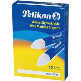 Pelikan Wachs-Signierkreide 772/12 wei&szlig; Packung mit 12 St&uuml;ck | Gr.: onesize