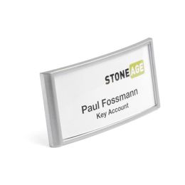 Durable Namenschild Classic 30x65mm mit Magnet Packung mit 10 St&uuml;ck silber | Gr.: onesize