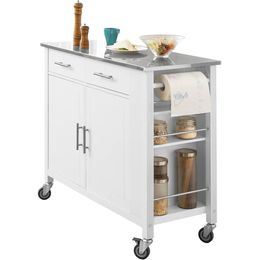 sobuy K&uuml;chenwagen in Wei&szlig; - (B)107 x (H)94 x (T)46cm | Gr.: onesize