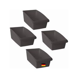 Novaliv 4x Medikamenten Organizer klein Hausapotheke - 25 x 12 cm ANTH in Wei&szlig; | Gr.: onesize
