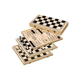 Philos 2519 - Schach-Backgammon-Dame-Set, Holz - Ab 6 Jahren | Gr.: onesize