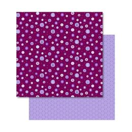 Buntpapierfabrik Ludwig B&auml;hr Scrapbook Paper Winterzauber flieder/brombeer 12x12 Zoll Packung mit ... | Gr.: onesize