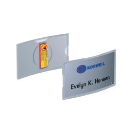 Durable Namensschild 40x75mm Acryl mit Magnet konvex Packung mit 25 St&uuml;ck | Gr.: onesize