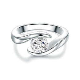 Trilani Ring aus Sterling Silber mit Zirkonia in silber | Gr.: 47