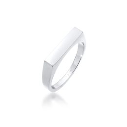 Elli Ring 925 Sterling Silber Pinky Ring, Siegelring in Silber | Gr.: 58