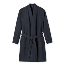 Schiesser Bademantel Elegant Kimono in Anthrazit | Gr.: L