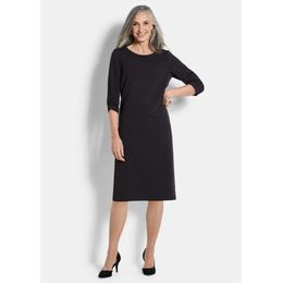 GOLDNER Kurzgr&ouml;&szlig;e: Jerseykleid mit Krepp-Qualit&auml;t in schwarz | Gr.: 21