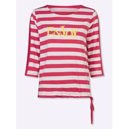 Heine T-Shirt in pink-wei&szlig;-geringelt | Gr.: 48