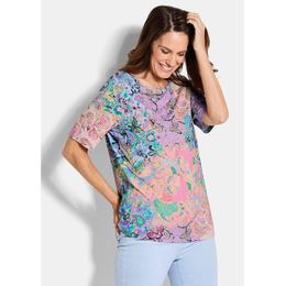 GOLDNER Kurzgr&ouml;&szlig;e: Viskoseshirt mit Paisley-Muster in bunt / gemustert | Gr.: 19