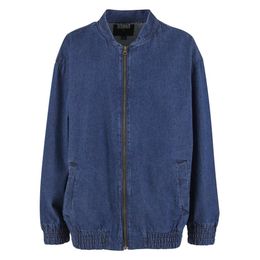 Urban Classics Ladies Oversized Skater Jacket in mid deep blue washed | Gr.: L