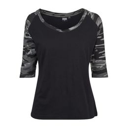 Urban Classics T-Shirts in black/darkcamo | Gr.: 5XL