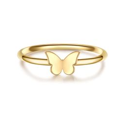 Glanzst&uuml;cke M&uuml;nchen Glanzst&uuml;cke M&uuml;nchen Ring Schmetterling aus Sterling Silber mit in gelbgold | Gr.: 50