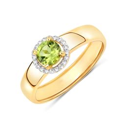Rafaela Donata Ring Sterling Silber Peridot in gelbgold | Gr.: 58