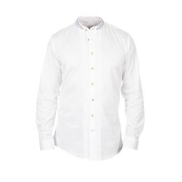 Almsach Stehkragenhemd LF928-CO in wei&szlig;-jeans | Gr.: XXL