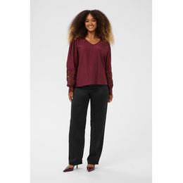 Cream Langarm-Bluse CRTina Relaxed fit in Zinfandel | Gr.: 36