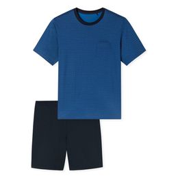 Schiesser Pyjama Comfort Essentials in Blau | Gr.: 56