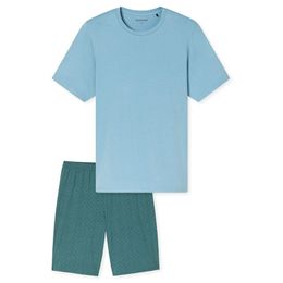 Schiesser Pyjama Casual Essentials in hellblau | Gr.: 54