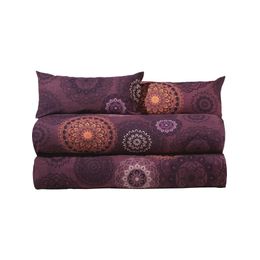 Erwin M&uuml;ller Erwin M&uuml;ller Mako-Single-Jersey Bettw&auml;sche Sparpaket 4-tlg. in aubergine | Gr.: 135x220 cm (40x80 cm)