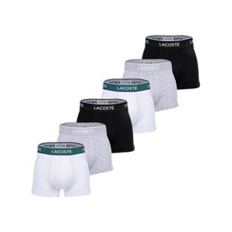 Lacoste Boxershort 6er Pack in Schwarz/Grau/Wei&szlig; | Gr.: S