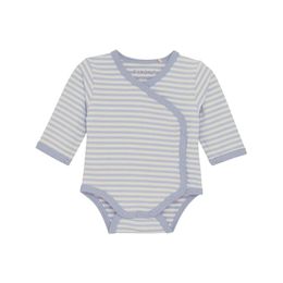 FIXONI Kinder Wickelbody "Wrap Body LS Y/D Stripe" in Blau | Gr.: 44