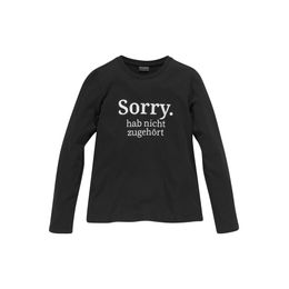 Kidsworld Langarmshirt in schwarz | Gr.: 128/134