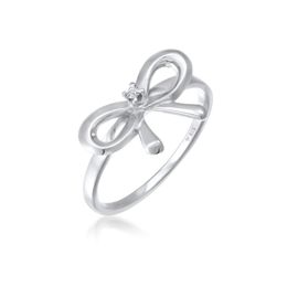 Elli DIAMONDS Ring 925 Sterling Silber Schleife, Verlobungsring in Wei&szlig; | Gr.: 52