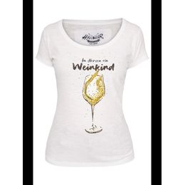 HANGOWEAR T-Shirt WEISSWEINKIND in wei&szlig; | Gr.: XS