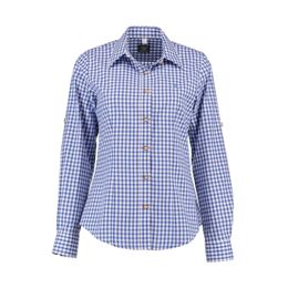 OS-Trachten Trachtenbluse 150000-2602 in blau | Gr.: 40