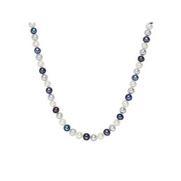 Valero Pearls Perlen-Kette aus Sterling Silber mit S&uuml;&szlig;wasser-Zuchtperle in multicolor | Gr.: 70 cm