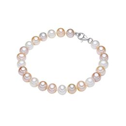 Valero Pearls Perlen-Armband aus Sterling Silber mit S&uuml;&szlig;wasser-Zuchtperle in multicolor | Gr.: 17 cm