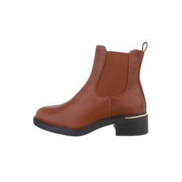 Ital-Design Stiefelette in Camel | Gr.: 36
