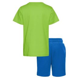 Kidsworld T-Shirt & Sweatbermudas in gr&uuml;n+blau | Gr.: 116/122