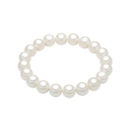 Rafaela Donata Perlen-Armband aus Muschelkernperle in wei&szlig; | Gr.: 16 cm