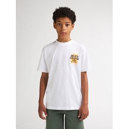 PETROL INDUSTRIES T-Shirt mit R&uuml;ckenprint Vaquero in Wei&szlig; | Gr.: 140