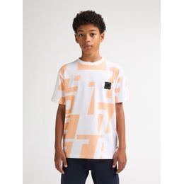 PETROL INDUSTRIES T-Shirt mit Allover-Print Monta&ntilde;a in Wei&szlig; | Gr.: 176