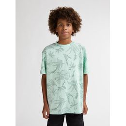 PETROL INDUSTRIES T-Shirt mit Allover-Print Agave in Gr&uuml;n | Gr.: 164