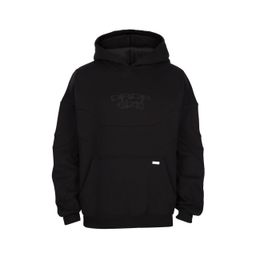 Kapuzensweatshirt DROPSIZE "Dropsize WAVY SEAM HOODIE", Herren, Gr. XS, schwarz, 70% Baumwolle, 30% Polyester, Sweatshirts