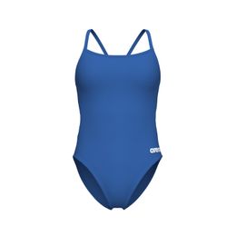 Badeanzug arena "WOMEN'S TEAM SWIMSUIT CHALLENGE SOLID", Damen, Gr. 38, N-Gr, royal, wei&szlig;, Obermaterial: 100% Polyester, Badeanz&uuml;ge Badeanzug, arena Performance, Bademode, chlorbest&auml;ndig, langlebig