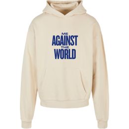 Kapuzensweatshirt MisterTee "MisterTee Tupac Me against the World Ultra Heavy Oversize Hoodie", Herren, Gr. M, sand, 100% Baumwolle, bedruckt, Sweatshirts