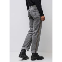 Comfort-fit-Jeans Street One, Damen, Gr. 28, L&auml;nge 28, ligth grau washed, Jeans, 83% Baumwolle, 15% Polyester, 2% Elasthan, unifarben, kn&ouml;chellang, Jeans, Middle Waist