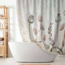 Duschvorhang Zart getrocknete Herbstblumen