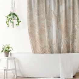 Duschvorhang Wildes Pampasgras Beige