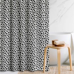 Duschvorhang Schwarze Tusche Polkadots