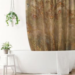 Duschvorhang Waldlichtung mit Orangenbaum bei Tag