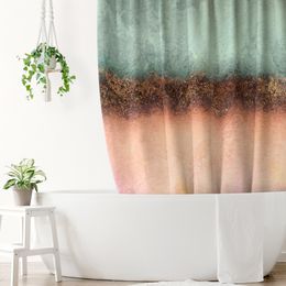 Duschvorhang Pastell Sommer mit Gold