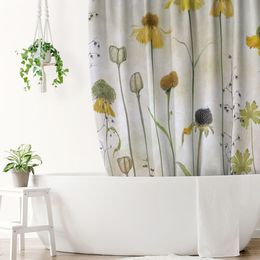 Duschvorhang Zarte Helenium Bl&uuml;ten