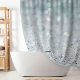 Duschvorhang Prinzessinnen Glitzerlandschaft in Mint