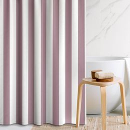 Duschvorhang L&auml;ngsstreifen in Malve